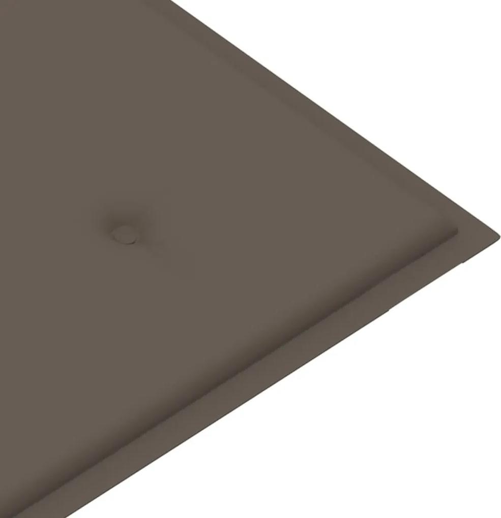 vidaXL Zahradní lavice s poduškou 112 cm masivní teak [3062657] Barva: krémová
