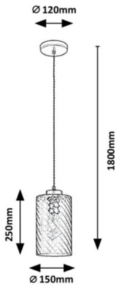 Rabalux - Lustr na lanku 1xE27/40W/230V