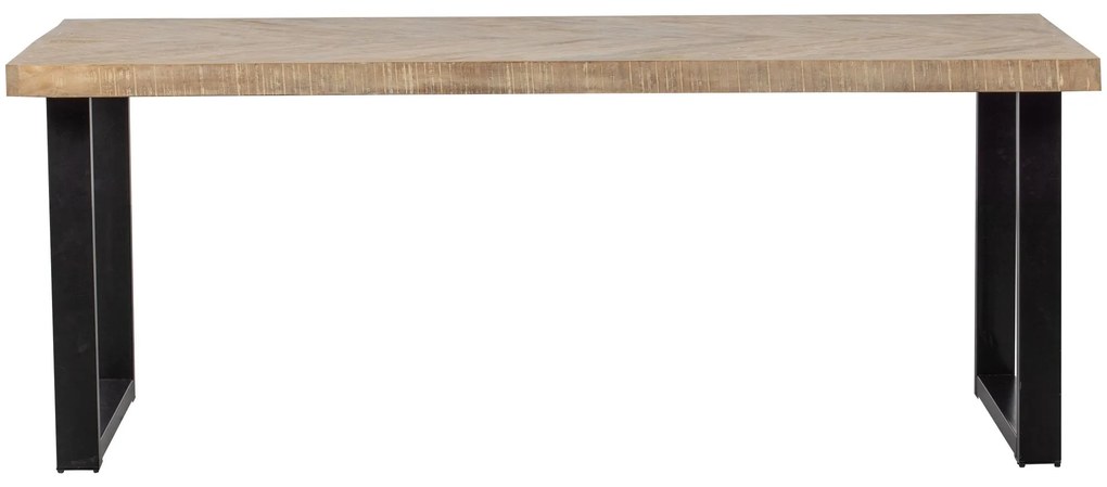 WOOOD Jídelní stůl TABLO mango kost světlý 180x 90 cm (U noha)