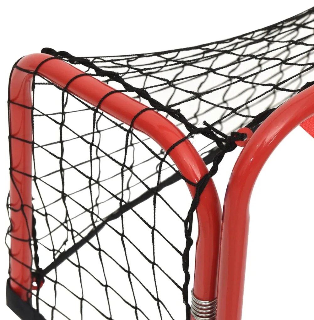Hokejová branka se sítí červená/černá 68x32x47cm ocel/polyester - Default Title
