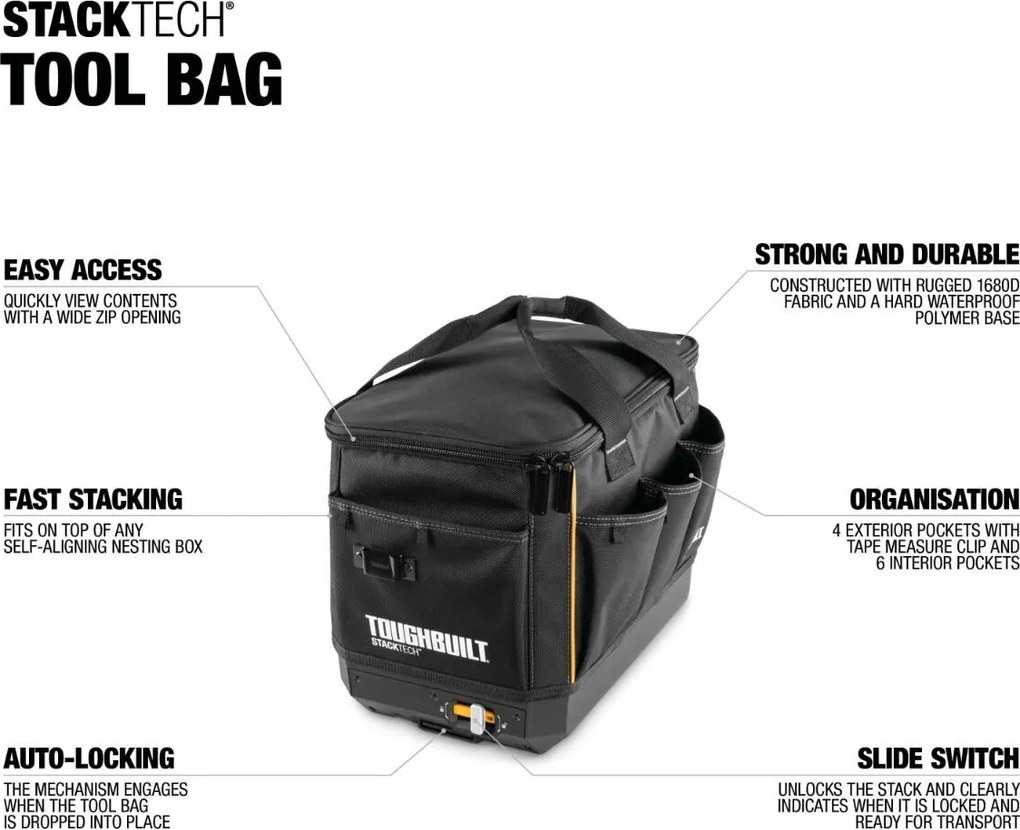 ToughBuilt | StackTech - uzavřená brašna na nářadí 45 cm