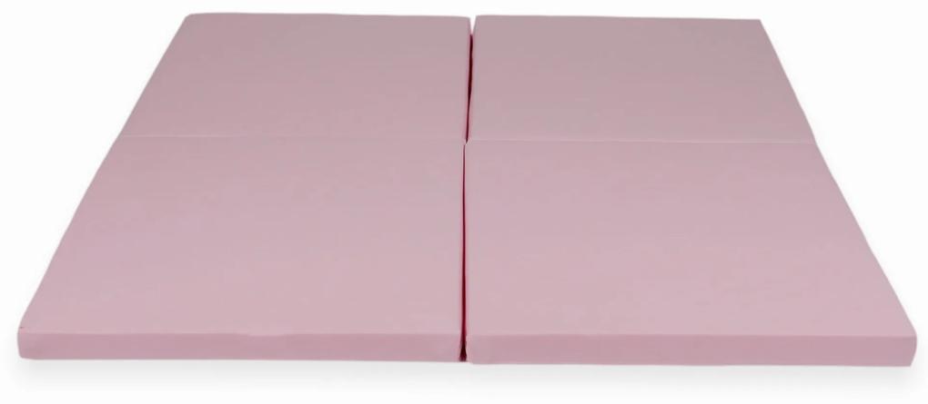 Mimii Hrací skládací podložka 120 x 120 cm, pudrová růžová