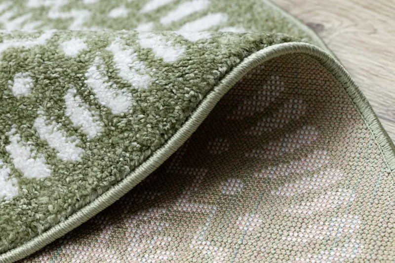 Dywany Łuszczów, Kusový koberec Napkin green kruh, 140x140 (průměr) kruh, zelená, chodba / předsíň