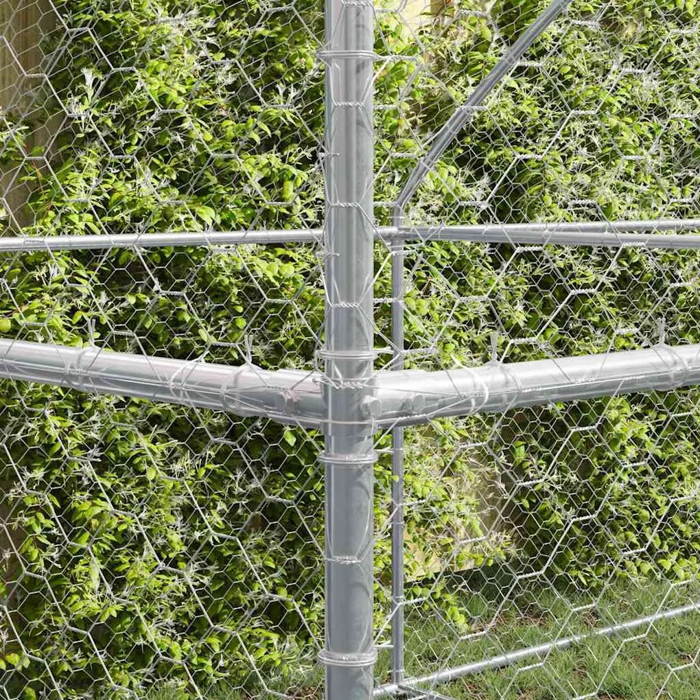 Psí kennel 3 ks Stříbrná 6 x 2 x 2 m Pozinkovaná ocel 3368339