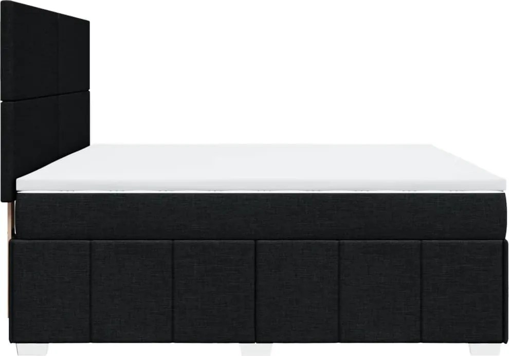 Box spring postel s matrací černá 180x200 cm textil 3291742