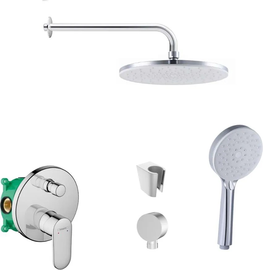 SANITINO - Sprchový set s baterií a tělesem pod omítku Hansgrohe, příslušenství kielle, chrom SANI21HKK010