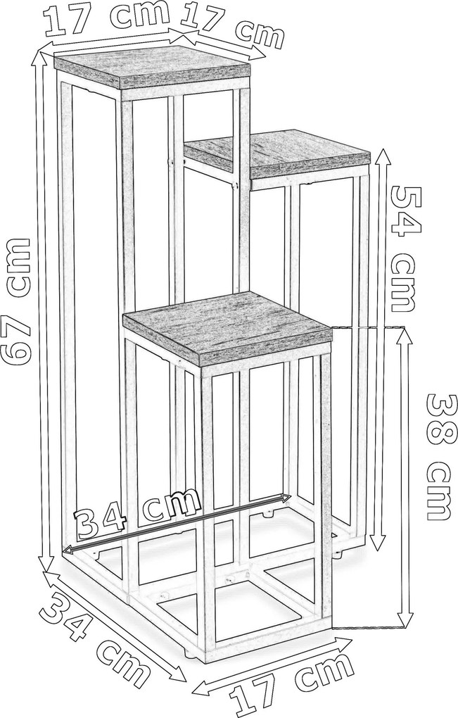Stojan na květiny MUNIR černý