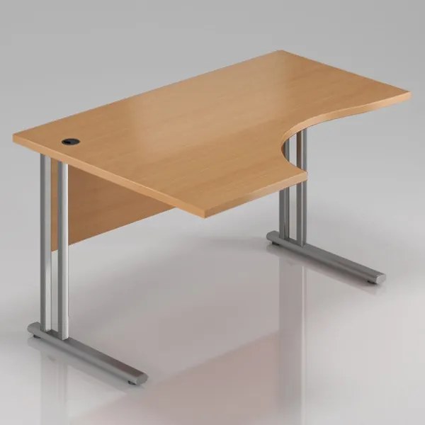 Ergonomický stůl Visio 160 x 100 cm, levý buk