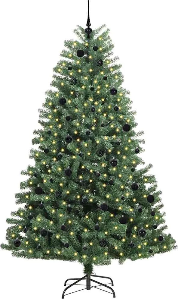 Umělý Skládací Vánoční Strom Zelená 240 cm PVC a kov 3395506