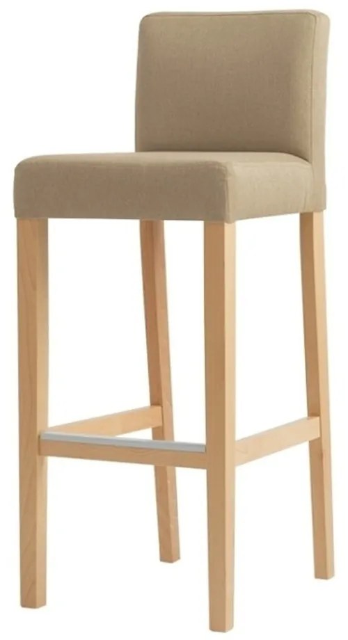 Béžová barová židle s přírodními nohami Custom Form Wilton