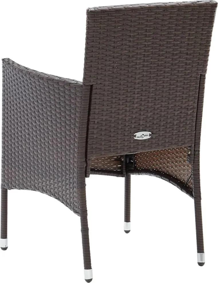 vidaXL Zahradní jídelní židle 2 ks polyratan [310554] Barva: Černá