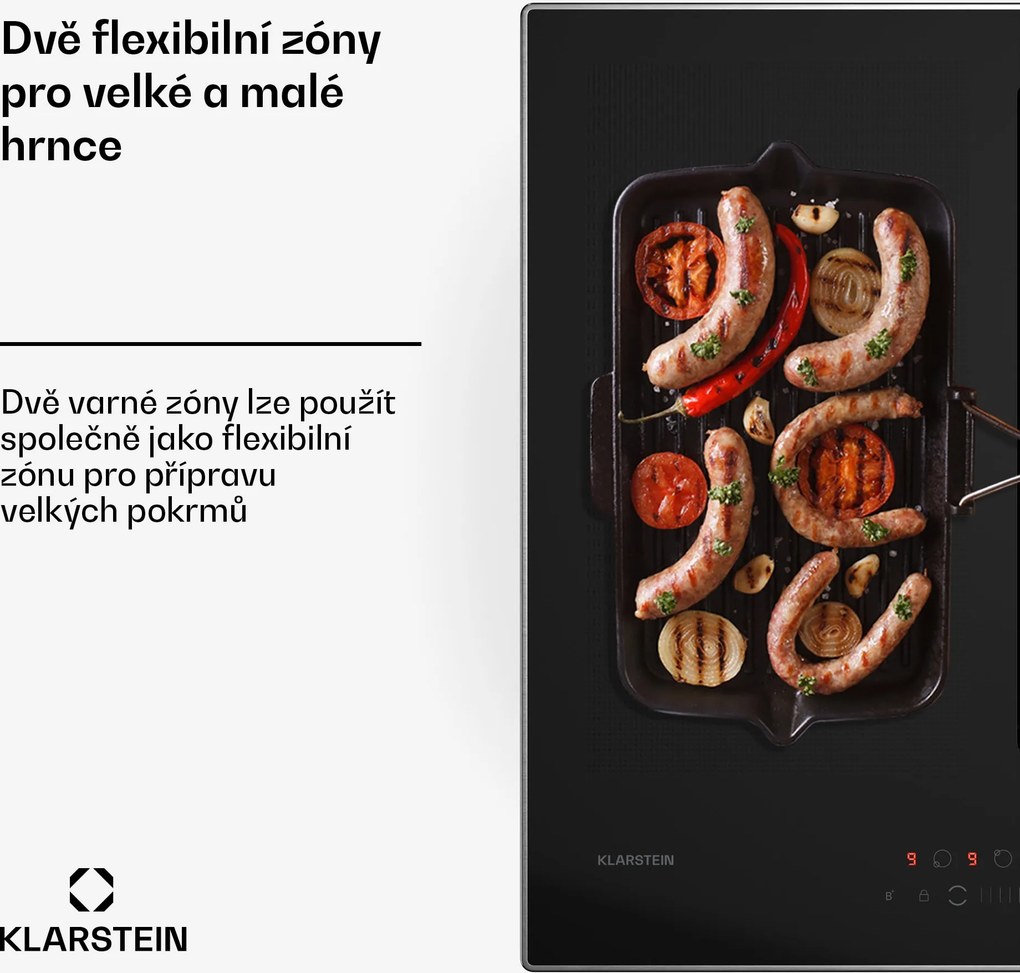 Klarstein Chef-Fusion Prime Down Air System, 2 v 1, indukční varná deska + digestoř, výkonný