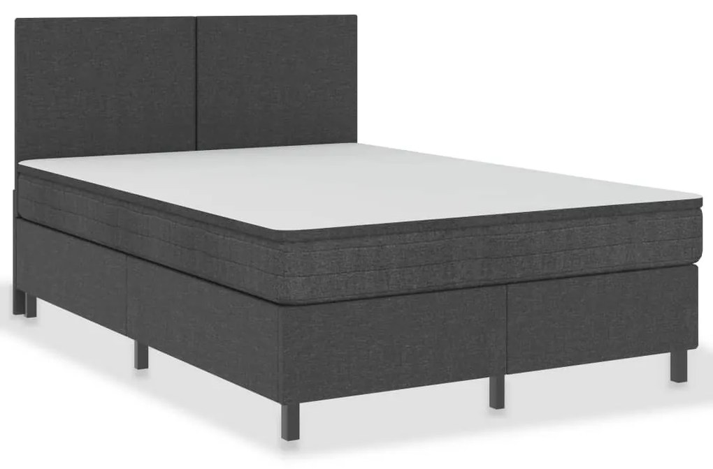 Postel boxspring šedá textil 180 x 200 cm 287466