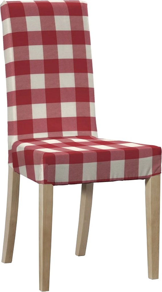 Potah na židli IKEA Harry, krátký barva červená látka vzorované