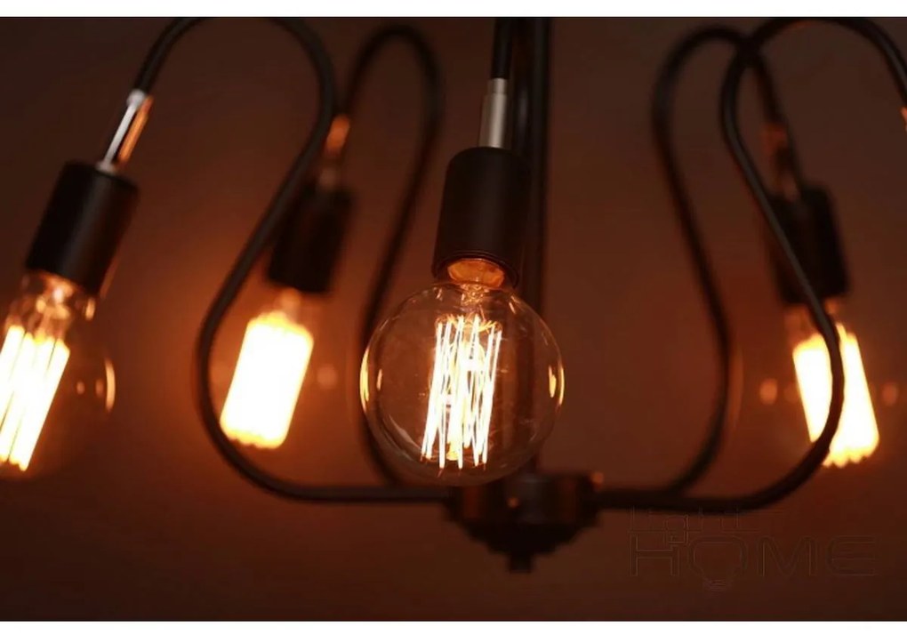 Stropní svítidlo Edison 3, chromové tělo svítidla