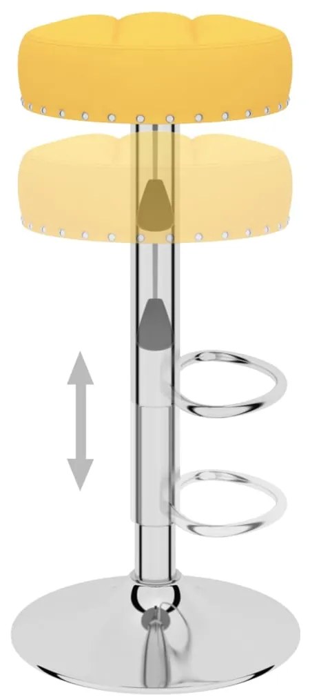 vidaXL Marketos Barové židle 2 ks hořčicově žluté textil