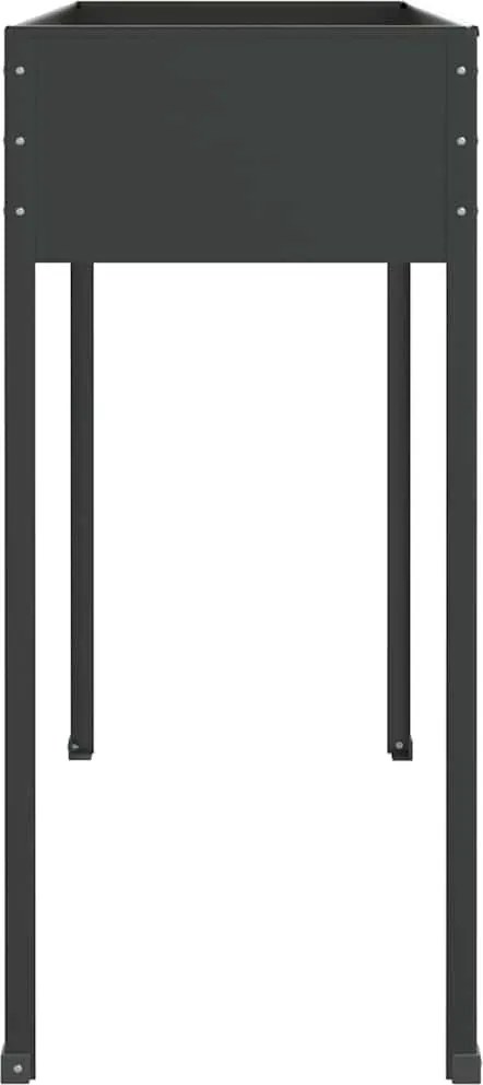 Zahradní truhlík antracitový 100,5x40,5x90 cm pozinkovaná ocel 152263