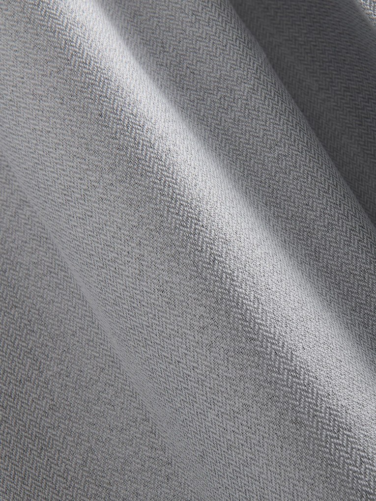 Sinsay - Curtain with tape header in herringbone pattern - šedá