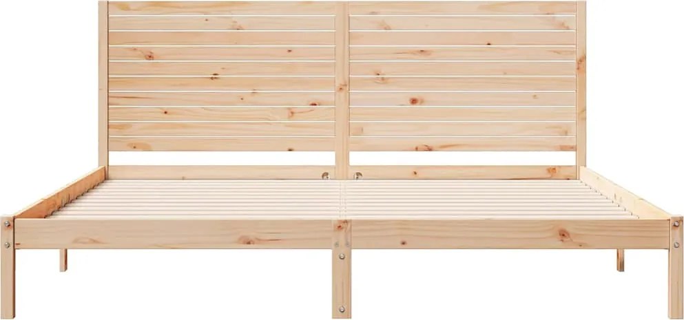 Prodloužený rám postele bez matrace 200 x 220 cm masivní dřevo 3309319