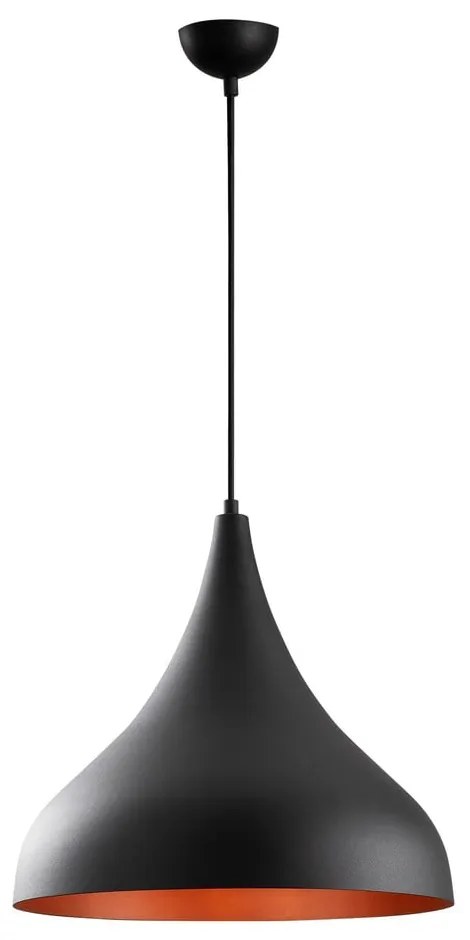 Černé závěsné svítidlo s kovovým stínidlem ø 41 cm Berceste – Opviq lights