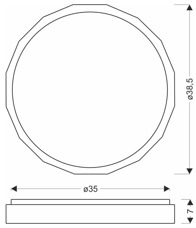 LED stropní svítidlo v přírodní barvě ø 38,5 cm Cadix – Candellux Lighting