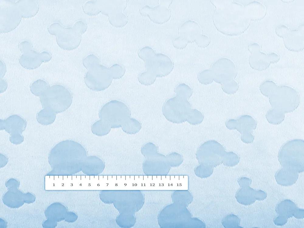 Biante Dětský povlak na polštář Minky hladký MKH-001 Mickey - Nebeský modrý 30 x 50 cm