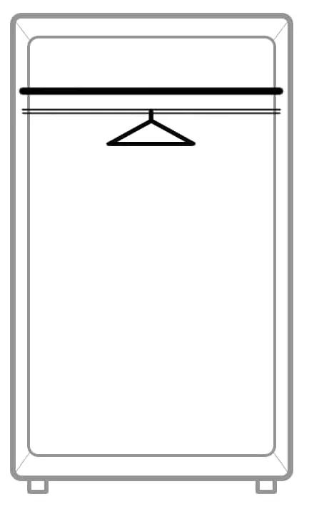 Šatní skříň Izetta Typ 4 (bílá). 1006205