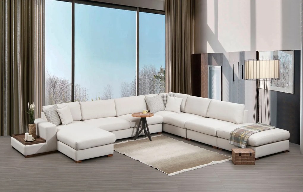 Atelier del Sofa Rohová sedací souprava Loop 11, Béžová