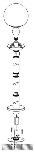 Eglo 97249 - LED Stmívatelná venkovní lampa NISIA-C 1xE27/9W/230V 980 mm IP44