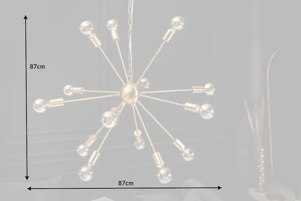 Designové závěsné svítidlo Daube 85 cm zlaté
