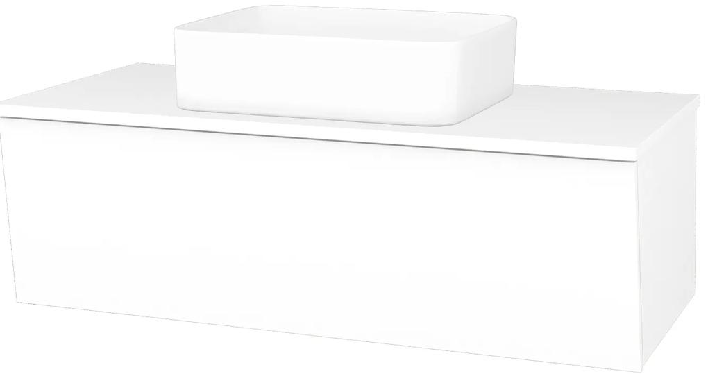 Dřevojas Koupelnová skříň INVENCE SZZ 100 (umyvadlo Joy) Varianta: L01 Bílá vysoký lesk / D05 Oregon