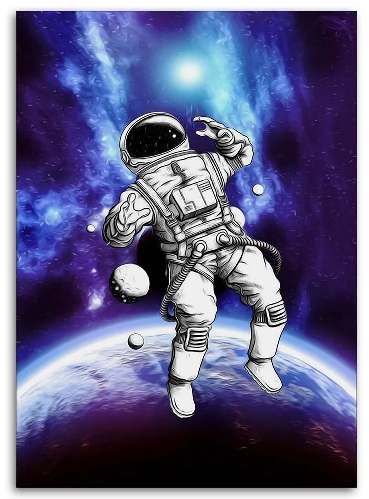 Gario Obraz na plátně Astronaut ve fialovém prostoru - Pau Fernandez Rozměry: 40 x 60 cm