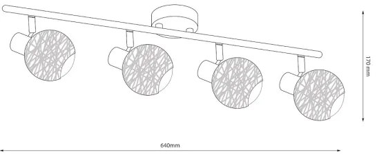 Bodové svítidlo DEX 4xE14/10W/230V béžová/krémová