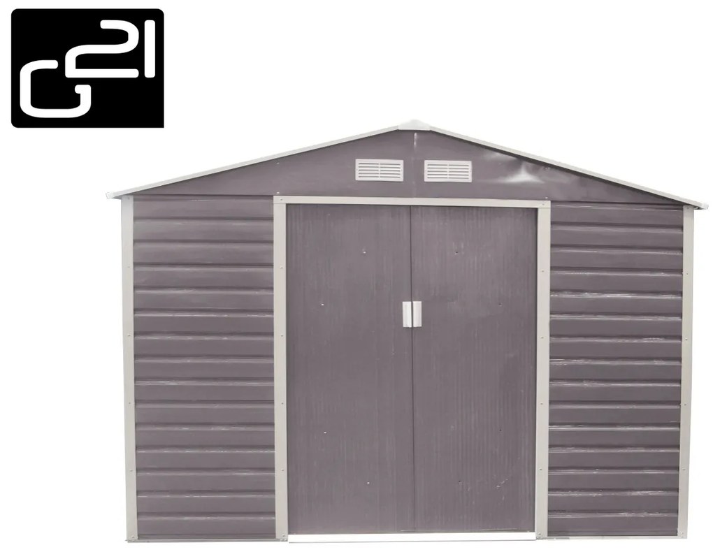 G21 Zahradní domek GAH 706 - 277 x 255 cm, šedý