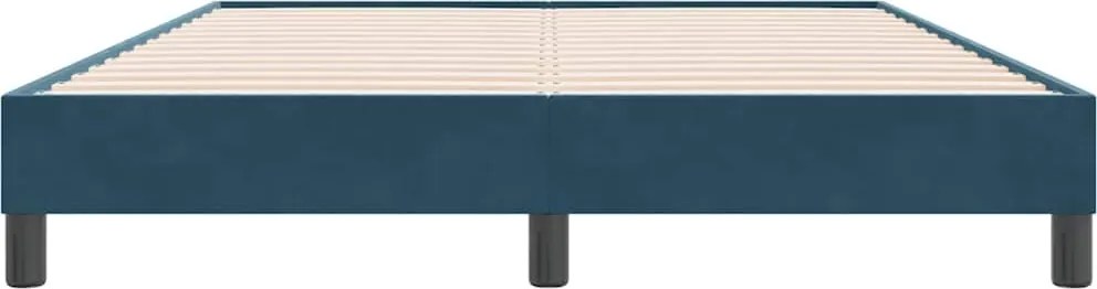 Postel Box Spring bez matrace tmavě modrá 160x220 cm samet 3315883