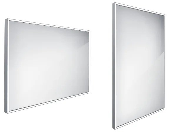 Zrcadlo do koupelny 100x70 s osvětlením v tenkém rámu po obvodu NIMCO ZP 13004