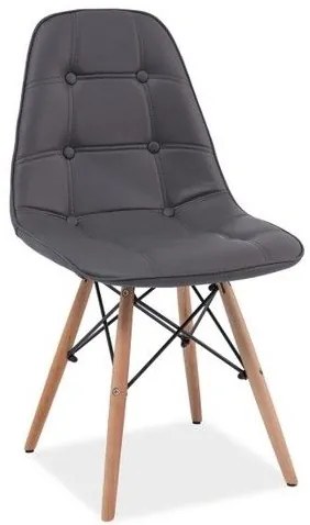 Jídelní židle Axel - šedá/buk