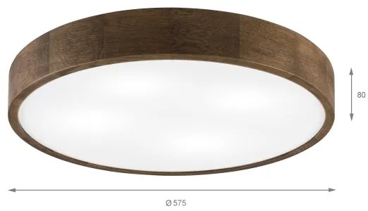 Brilagi - LED Stropní svítidlo CARVALHO 4xE27/60W/230V dub ořech pr. 57,5 cm