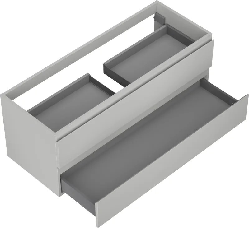 Mexen Orio, koupelnová skříňka 120 cm, 2 zásuvky, šedá matná, 91A10-12047-2-BFF62