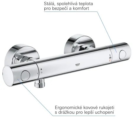 GROHE 34765000-Termostatická sprchová baterie GROHTHERM COSMOPOLITAN DN 15 chrom