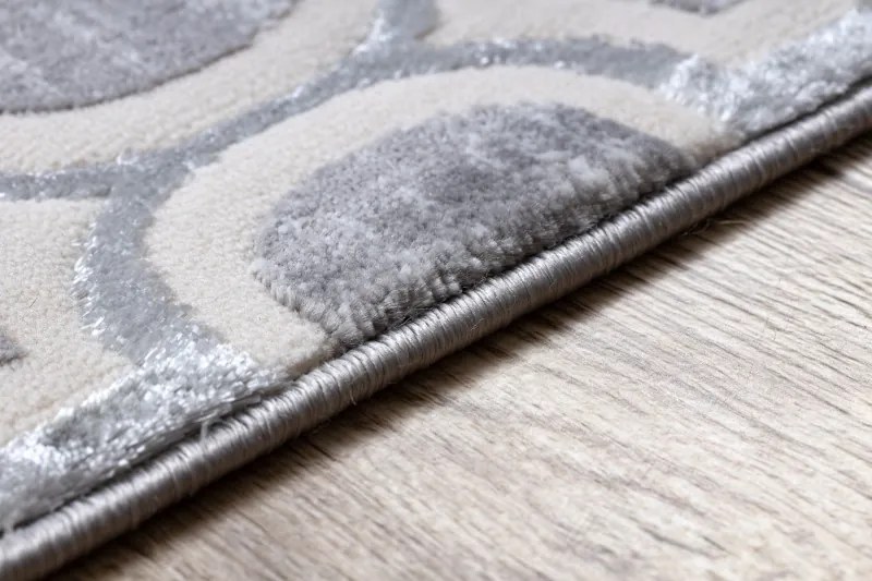 Dywany Łuszczów, Kusový koberec Core W6764 Trellis grey/cream, 160x220, šedá, chodba / předsíň