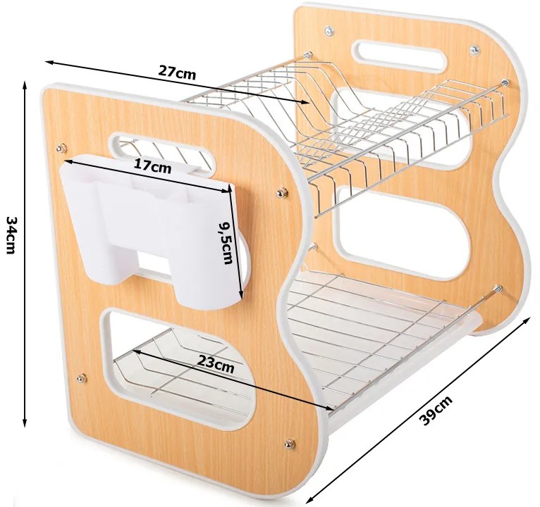 Verk Group Sušička nádobí stojanový mixér s dvoupatrovým odkapávačem