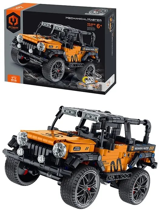 MECHANICAL MASTER - Stavebnice JEEP oranžový 434 ks