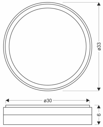 LED Stropní svítidlo FLORIDA LED/18W/230V černá