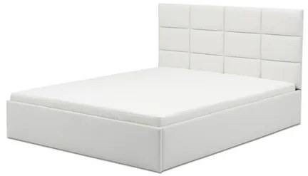 Čalouněná postel TORES II s pěnovou matrací rozměr 160x200 cm - Eko-kůže Bílá eko-kůže