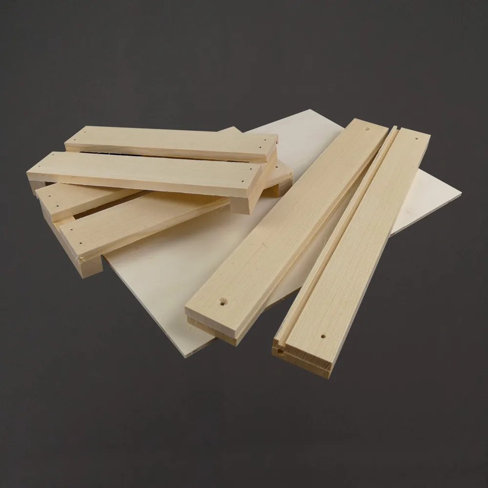 AMADEA Dřevěná skládací bedýnka z masivního dřeva, 40x27x12 cm, zvýšená nosnost