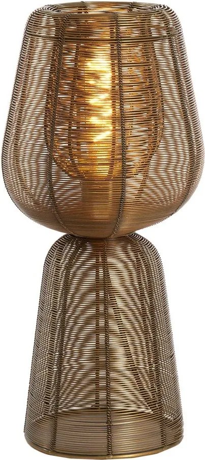 Kovová stolní lampa v bronzové barvě (výška 42 cm) Aboso – Light &amp; Living