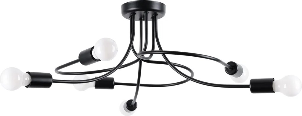 Sollux Lighting Lustr LEVAR 6 černý