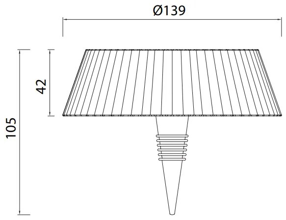 Mantra Relax, nabíjecí lampa ve tvaru zátky na láhev LED 2W 3000K, cortenová, průměr 14cm