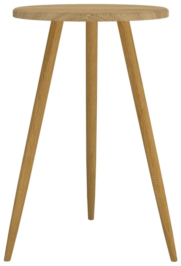 vidaXL Bistro stolek světle hnědý Ø 50 x 76 cm MDF a železo